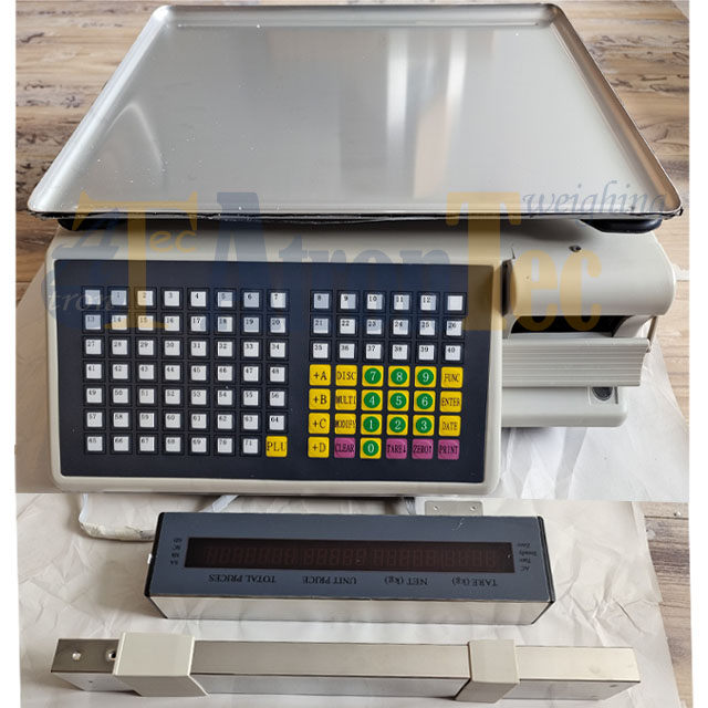 30kg Capacity LED Display Barcode Printing Scale for Supermarket and ...