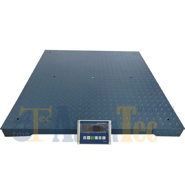 Single Deck Carbon Steel Floor Weighing Scale with checked plate from ...